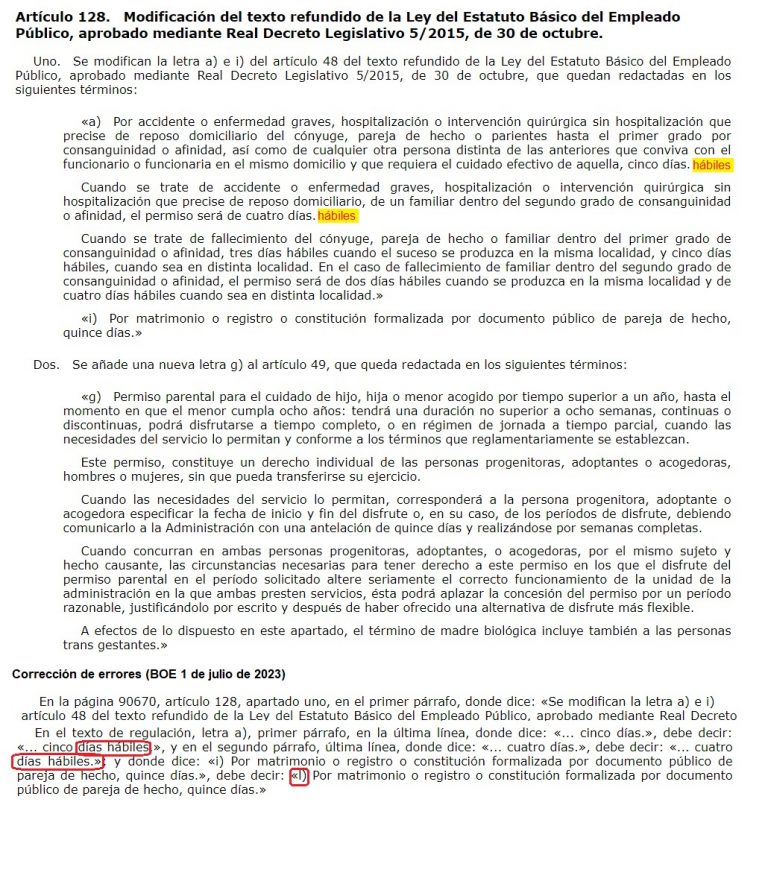 Novedades en permisos y derechos de conciliación modificados por el ...