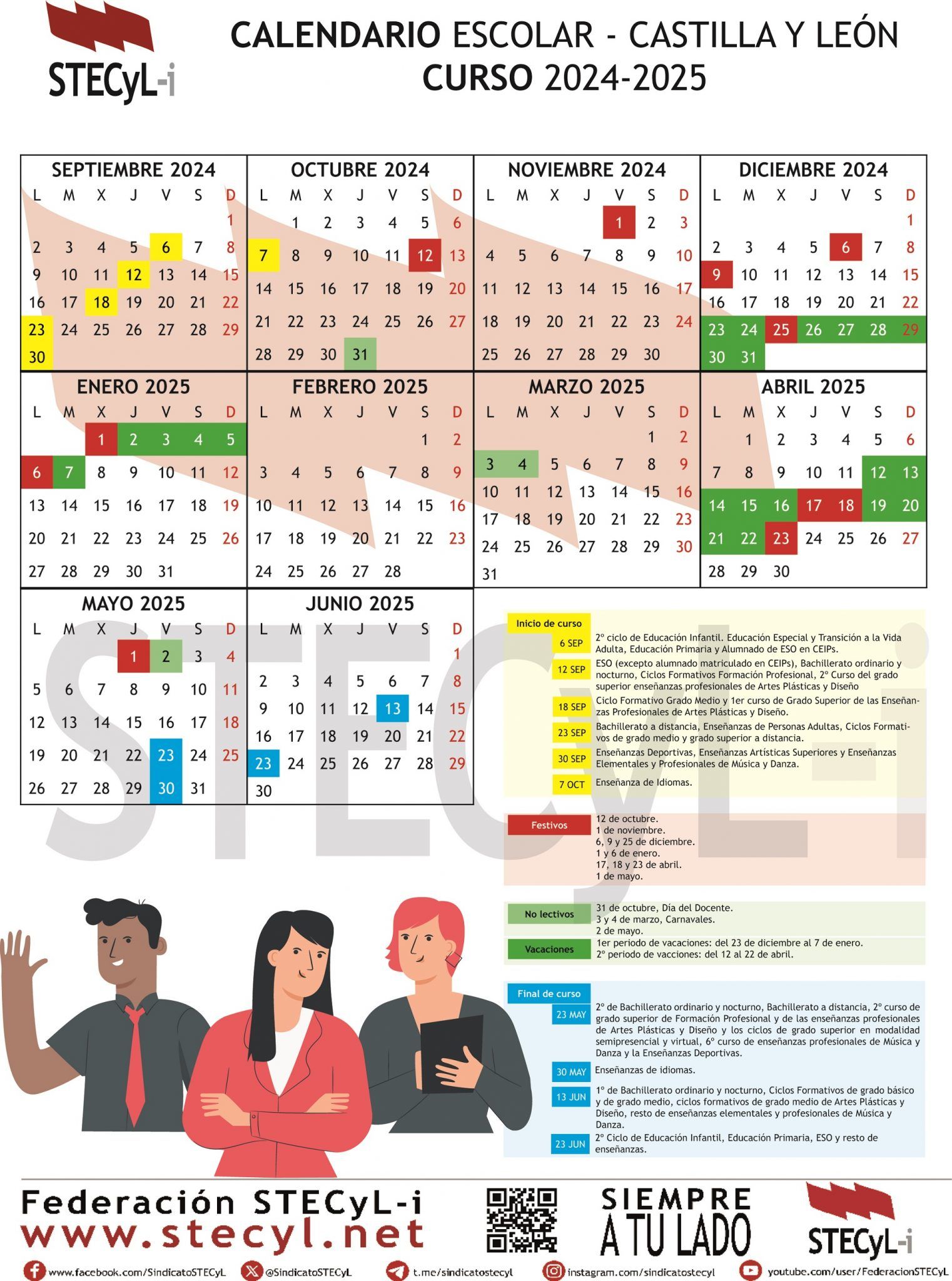 La Consejería de Educación impone un calendario Escolar para el curso ...